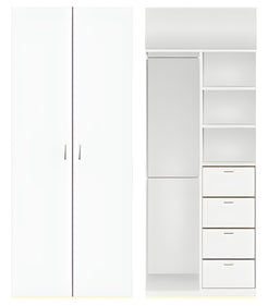 2 door MDF hinged door wardrobe – Impressive Wardrobes